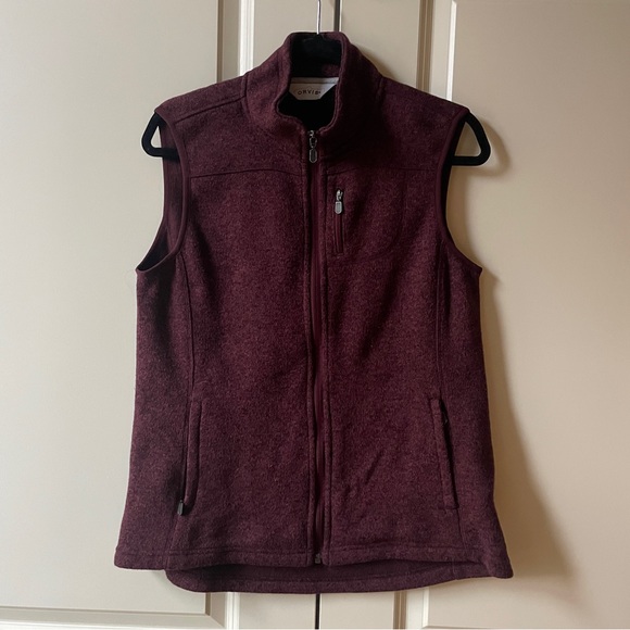 Orvis | Jackets & Coats | Orvis Womens Burgundy Marled Sweater Knit ...